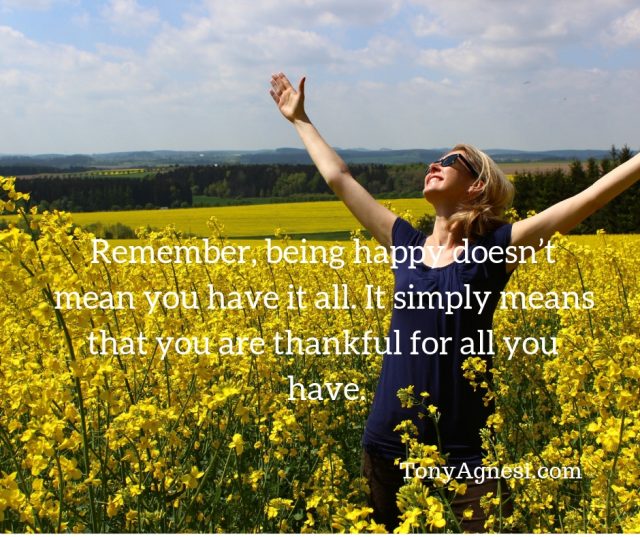 Being Happy – Tony Agnesi